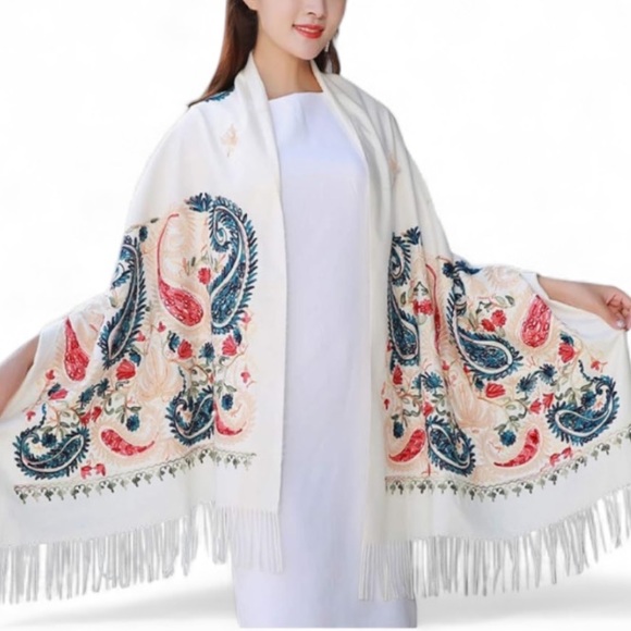 Urban Coco | Accessories | Urban Coco Womens Embroidered Shawl Scarf ...